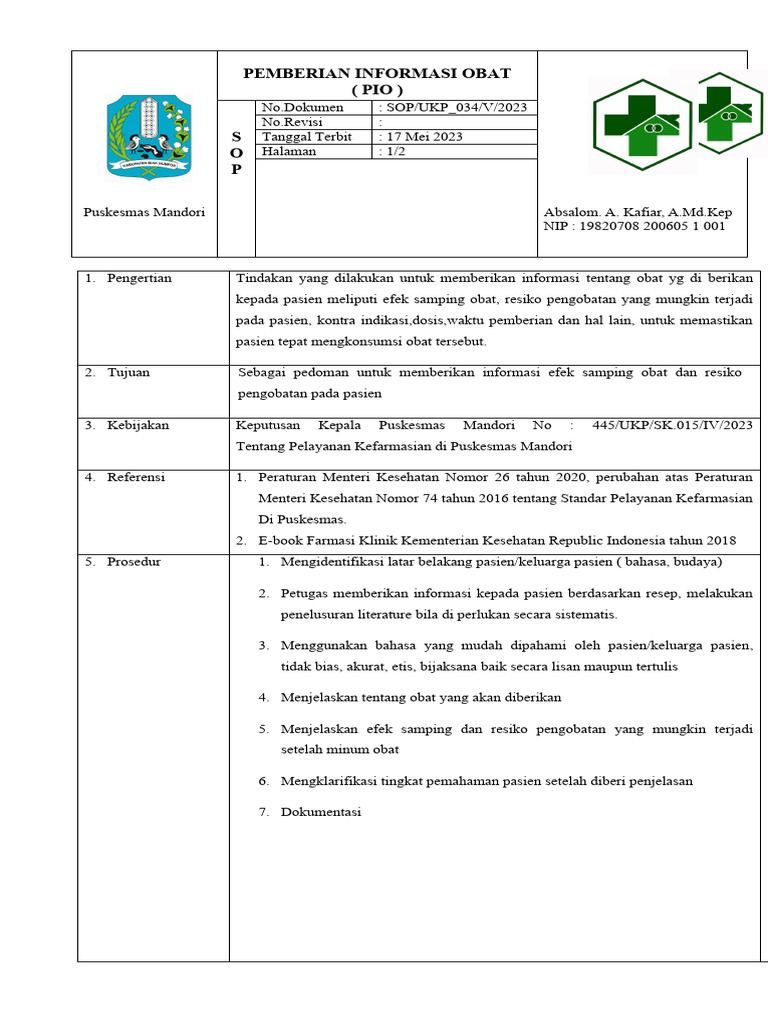 Sop Pio | PDF | Sains & Matematika