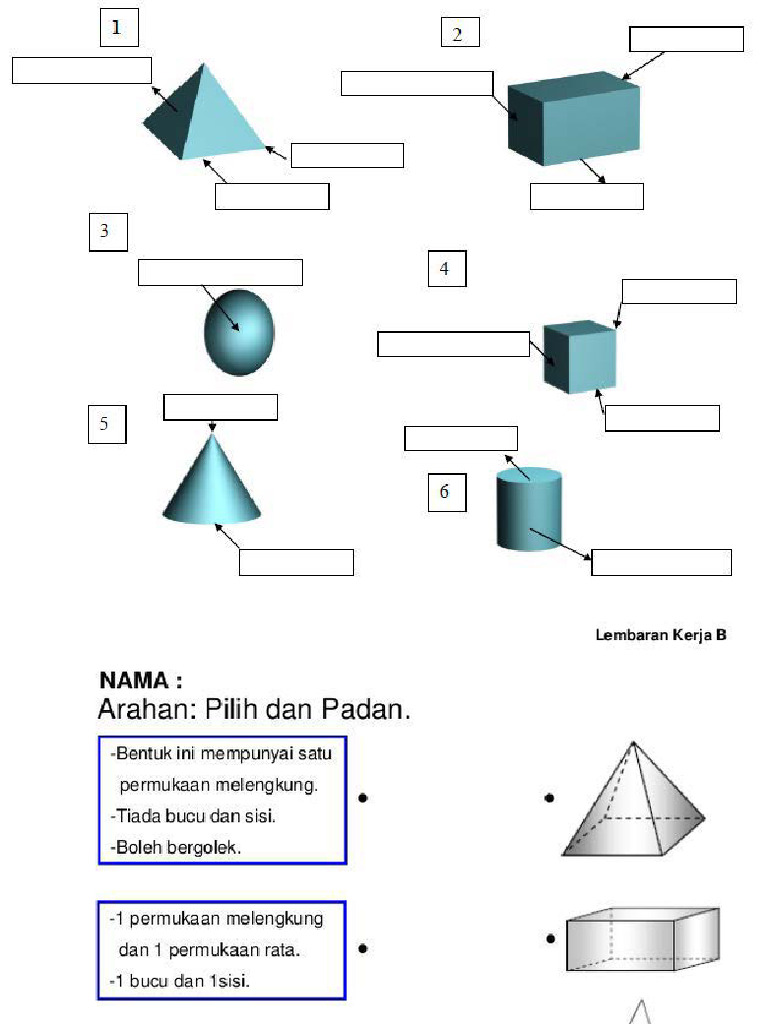 Latihan Bentuk Tiga Dimensi | PDF Latihan Bentuk Tiga Dimensi | PDF