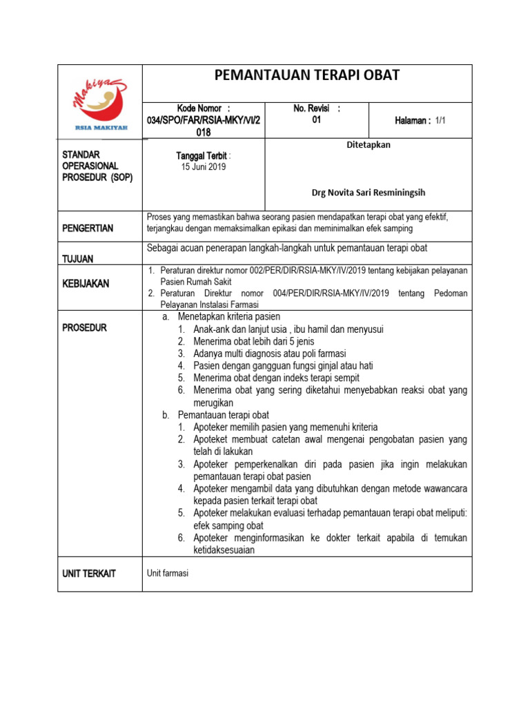 Pemantauan Terapi Obat | PDF