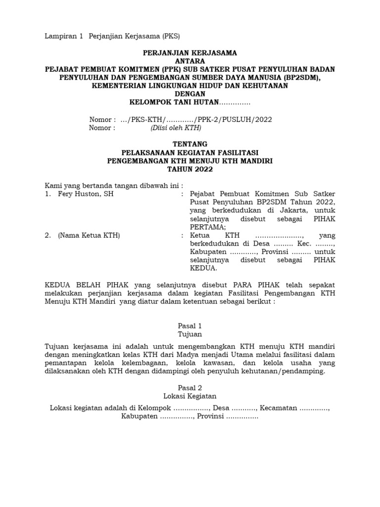 Lampiran 2 Perjanjian Kerjasama | PDF