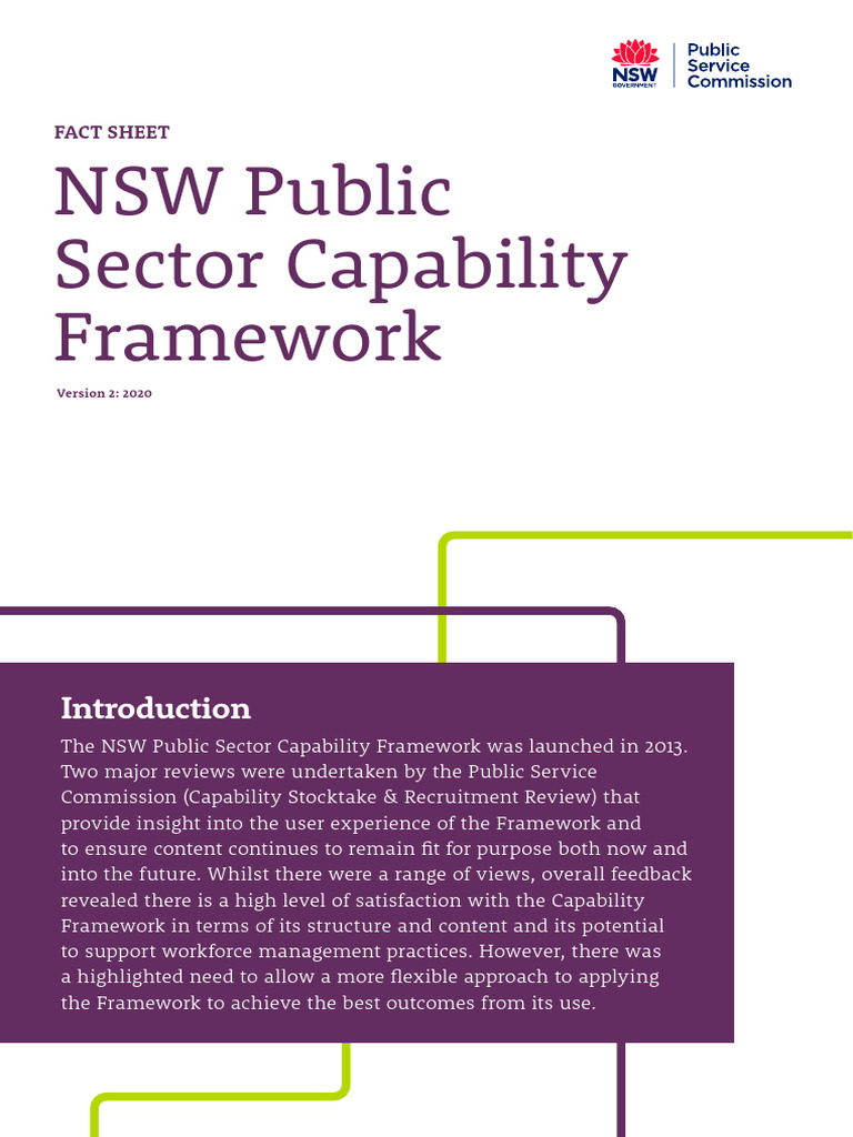 NSW DEPARTMENT of JUSTICE and COMMUNITIES Capabilities Frameworkpsc ...