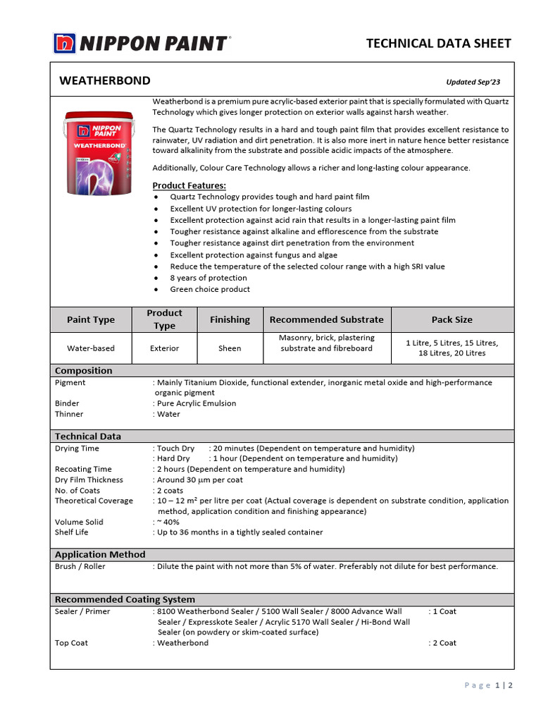 Weatherbond Quartz Technology | PDF | Paint | Acrylic Paint