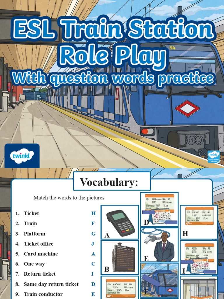 T Eal 1656540570 Esl Train Station Role Play - Ver - 1 | PDF