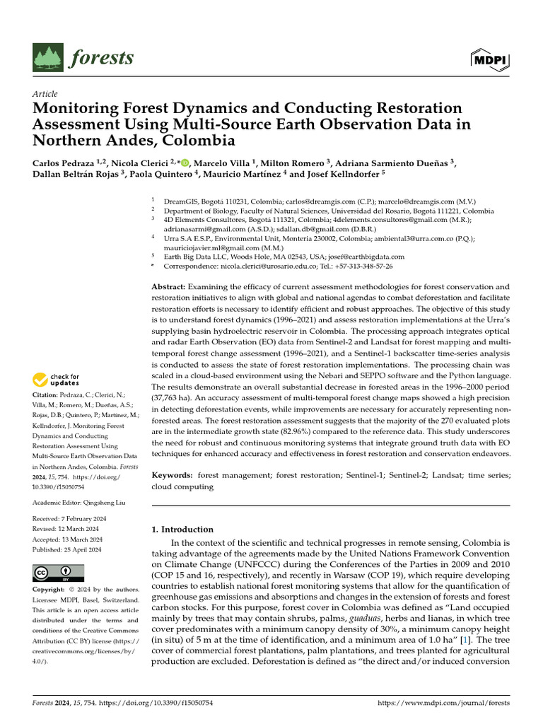 Forests 15 00754 v2 | PDF | Principal Component Analysis | Deforestation
