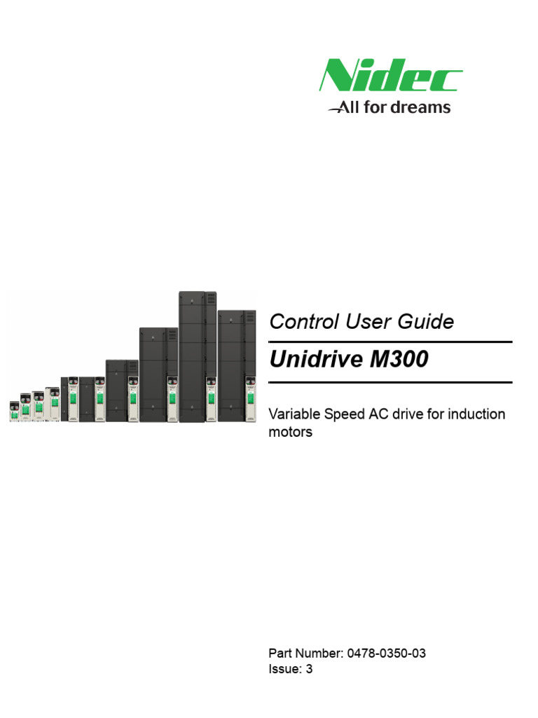 Frequentieregelaars Unidrive m300 Control User Guide en Iss3 0478 0350 03 | PDF ...