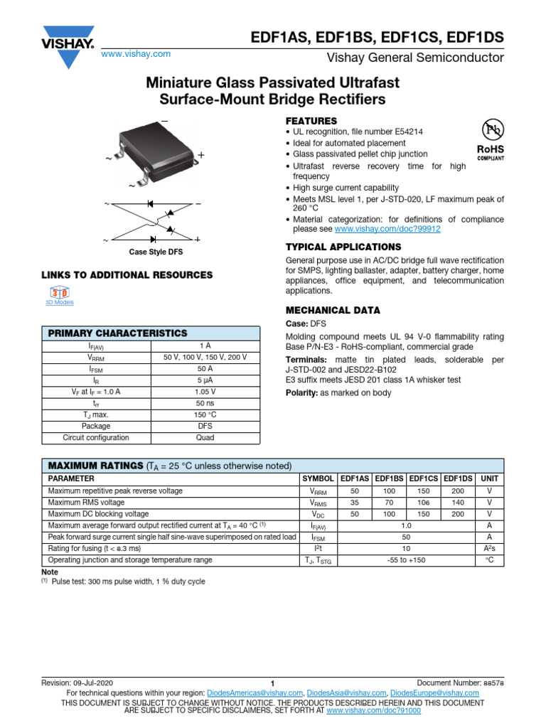 Edf 1 As | PDF | Rectifier | Electromagnetism