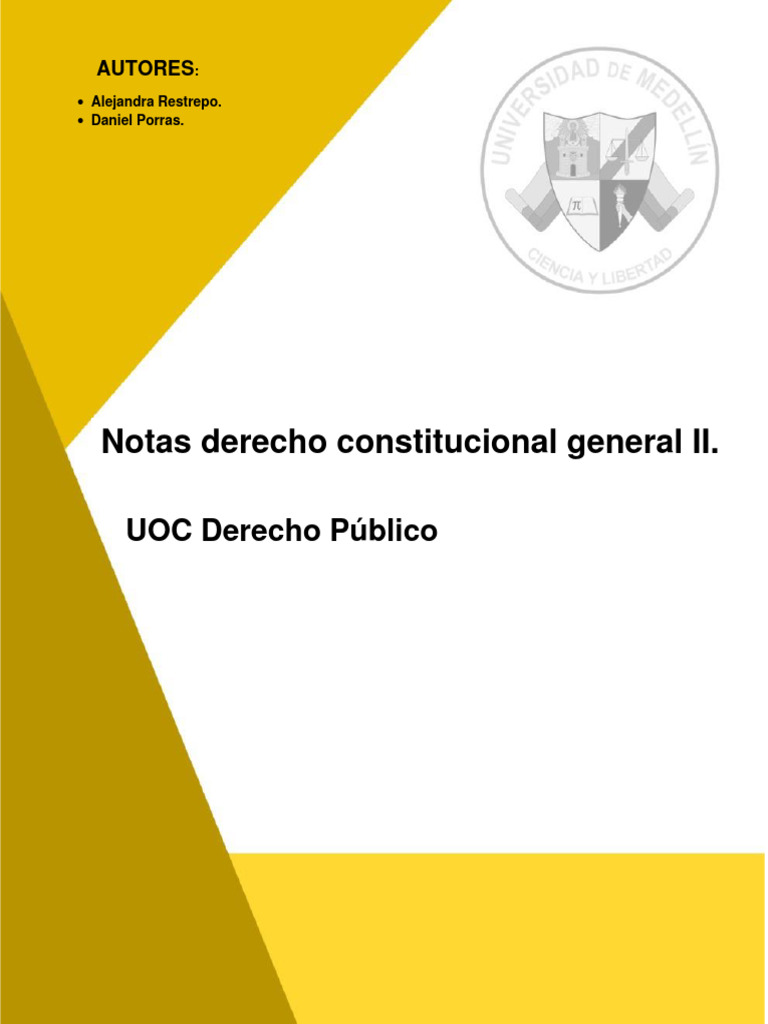 Derecho Constitucional General II | PDF | Constitución | Democracia