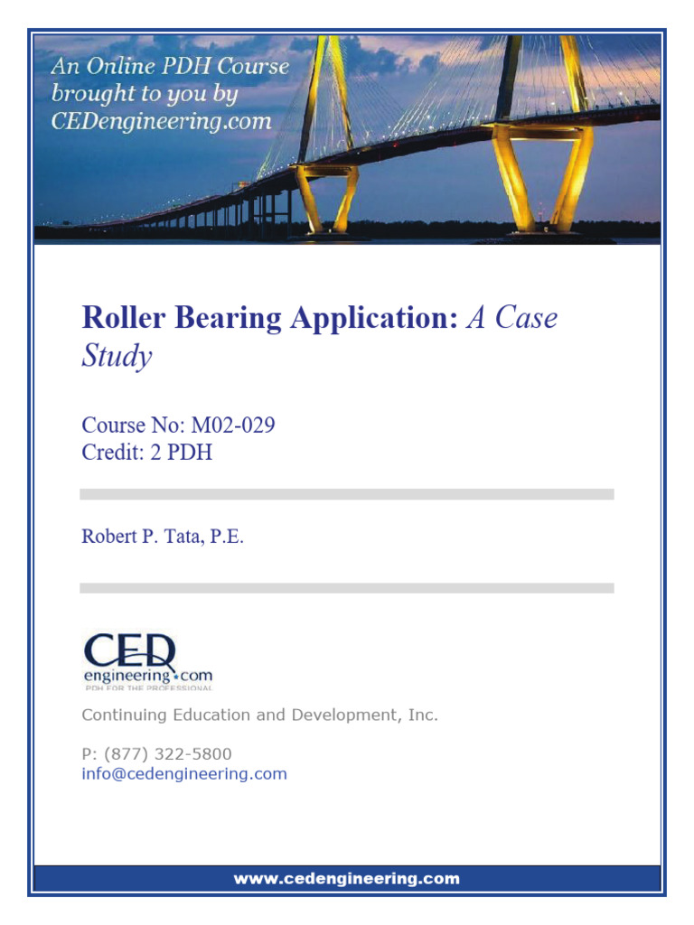 M02-029 - Roller Bearing Application - A Case Study - US | PDF ...