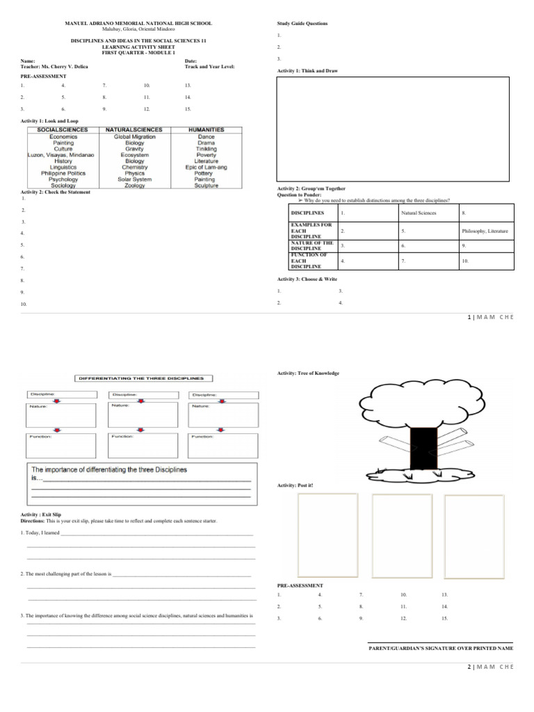 11 Diss - Activity Sheet | PDF | Cognitive Science | Learning 11 Diss - Activity Sheet | PDF | Cognitive Science | Learning