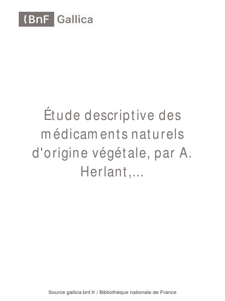 Médicaments naturels d'origine végétale | PDF | Bois | Tige (Plante)