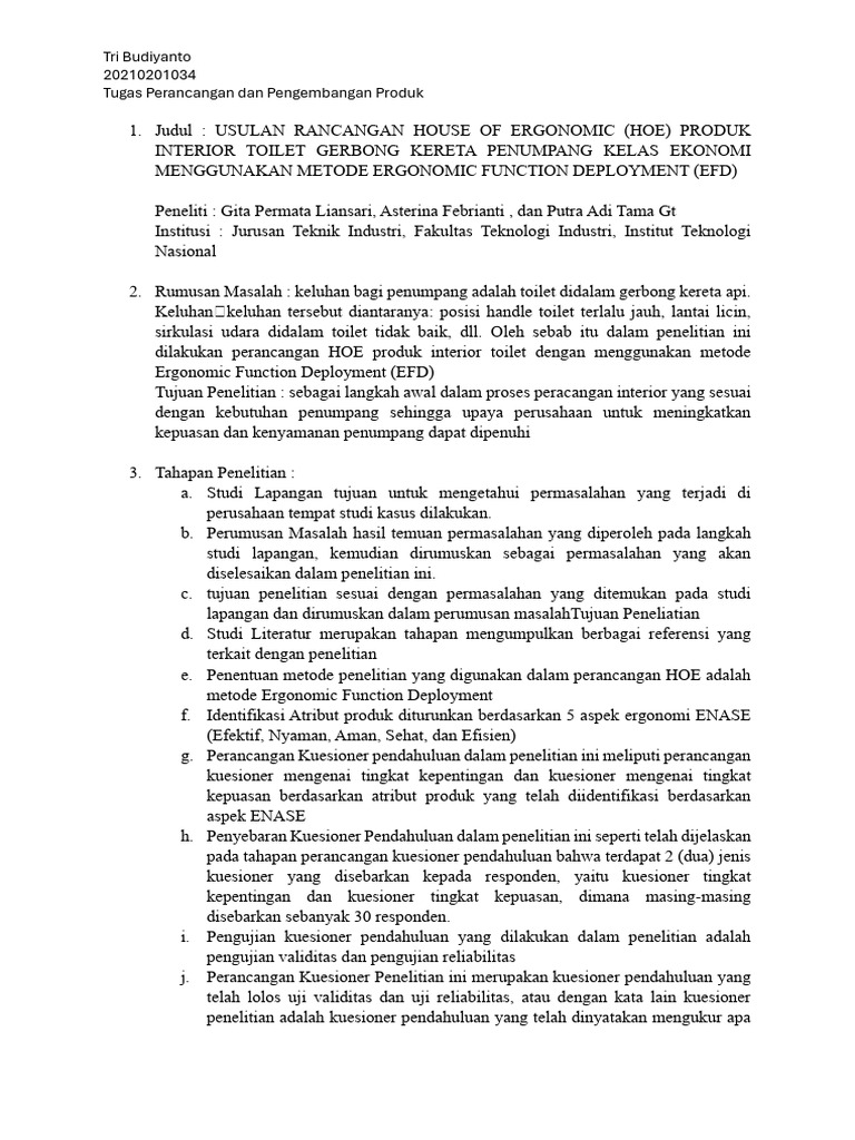 Tugas 11 Perancangan Dan Pengembangan Produk | PDF