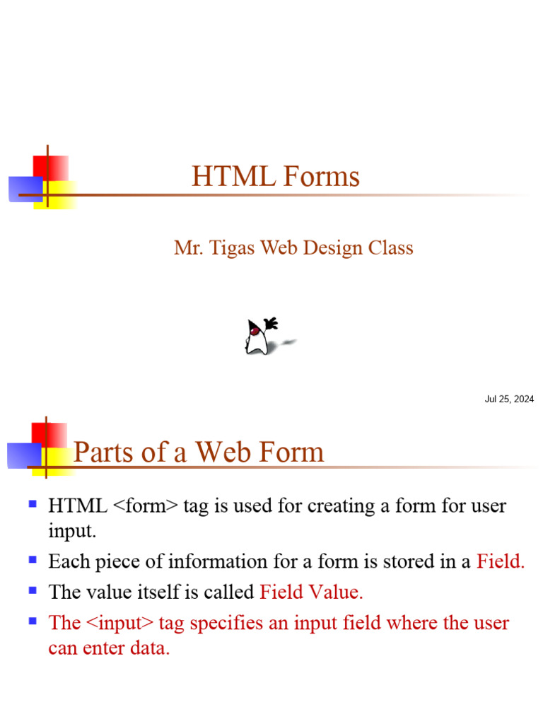 Q4Lecture 7 Html-Forms | PDF | World Wide Web | Internet & Web