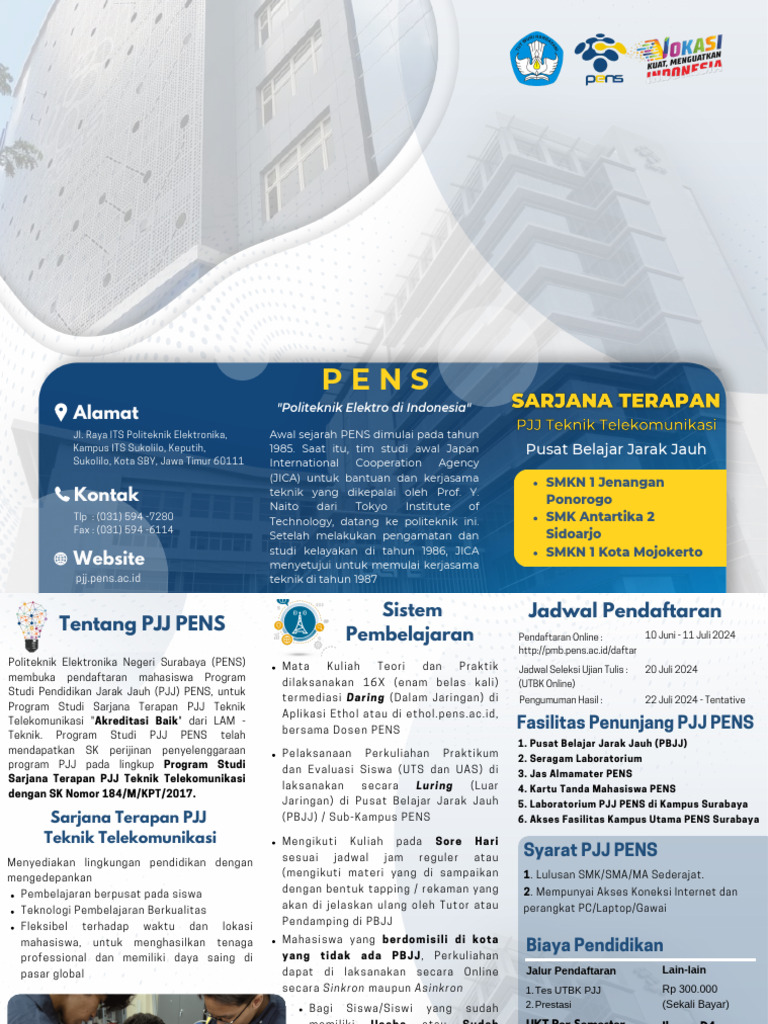 Brosur SarjanaTerapan PJJTelkom Pens | PDF