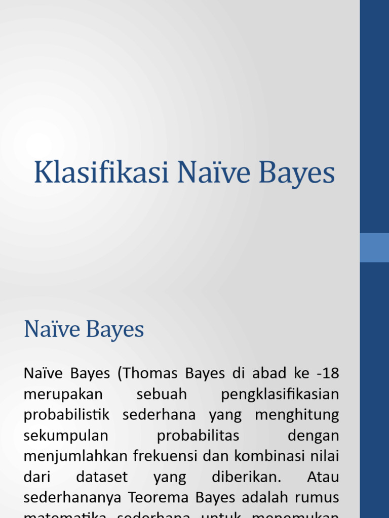 Klasifikasi Naive Bayes | PDF