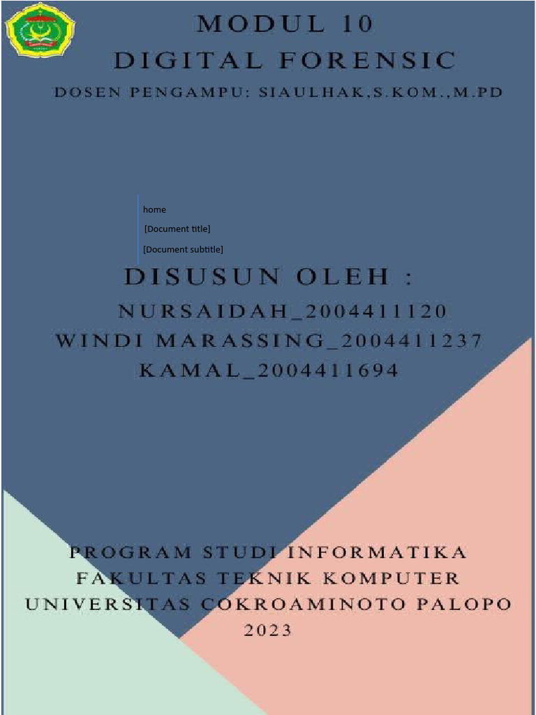 Ruang Lingkup Digital Forensic | PDF | Seni | Komputer