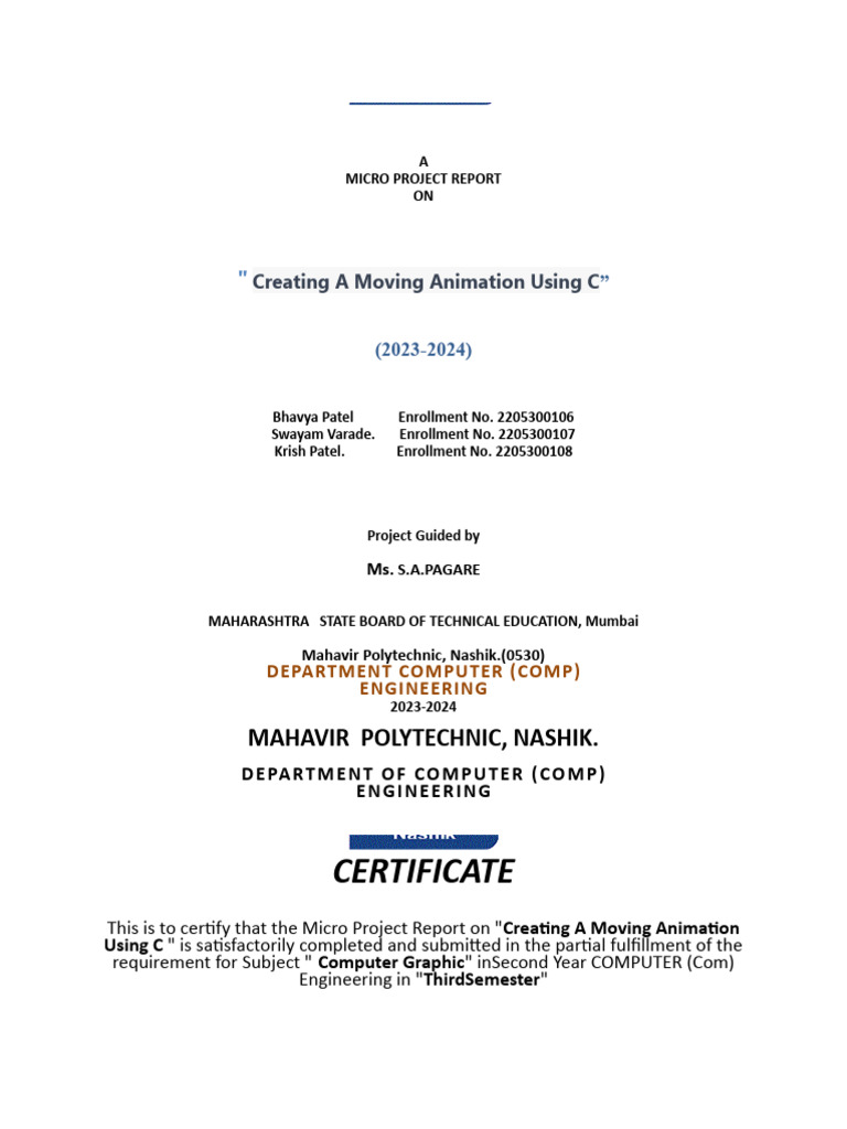 First Pages of Micro Project CGR 1 | PDF | Career And Technical Education