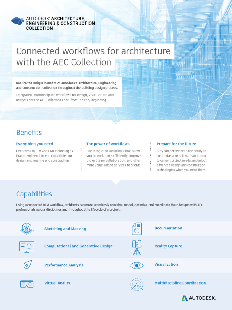 Aec Collection 2018 Brochure Pdf 3 D Computer Graphics Building Information Modeling
