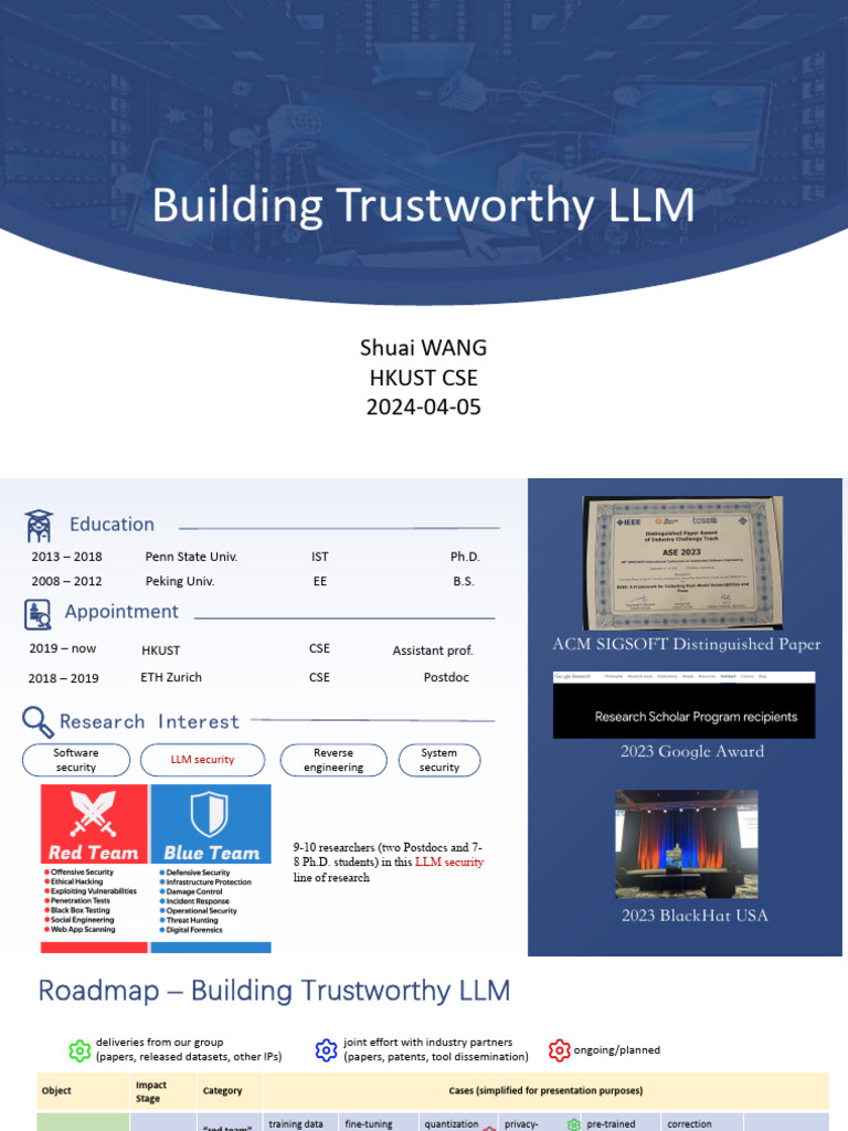 Shuaiw Trust LLM Cse 2024 04 05 | PDF | Runtime System | Information Technology