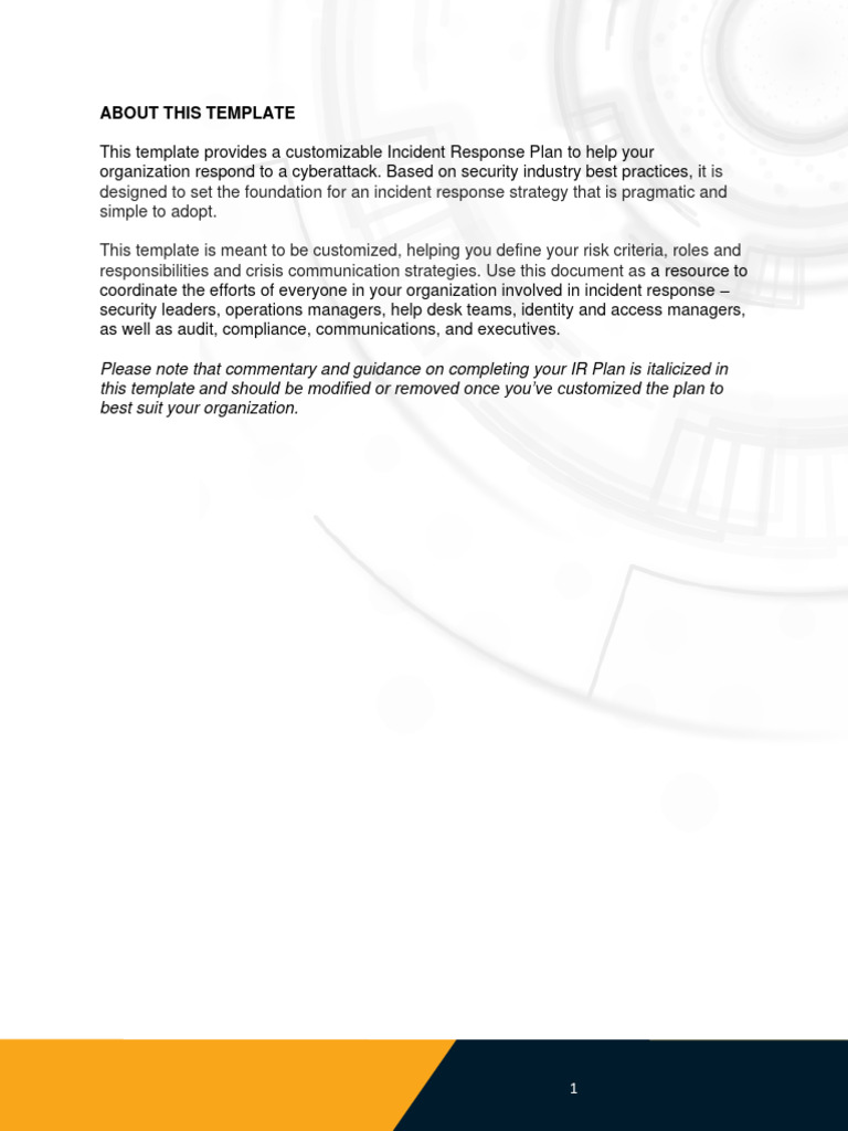 JTC NationalBank IR Plan | PDF | Security | Computer Security