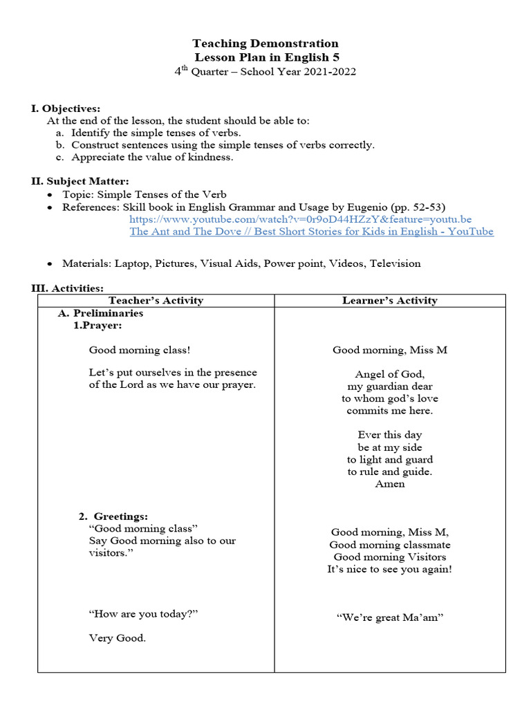 Teaching Simple Verb Tenses | PDF | Grammatical Tense | Verb