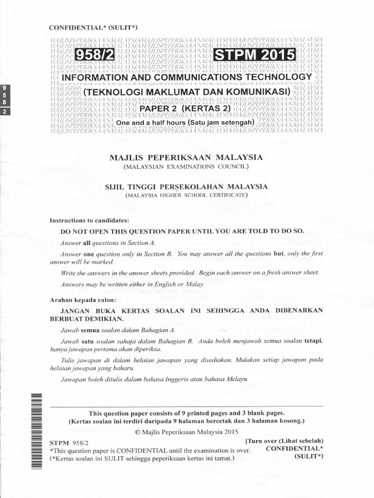 ICT Paper 2 2015 | PDF