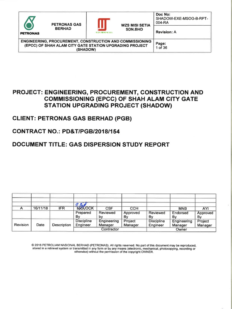 Gas Dispersion Study Report Rev A | PDF | Wound | Gases