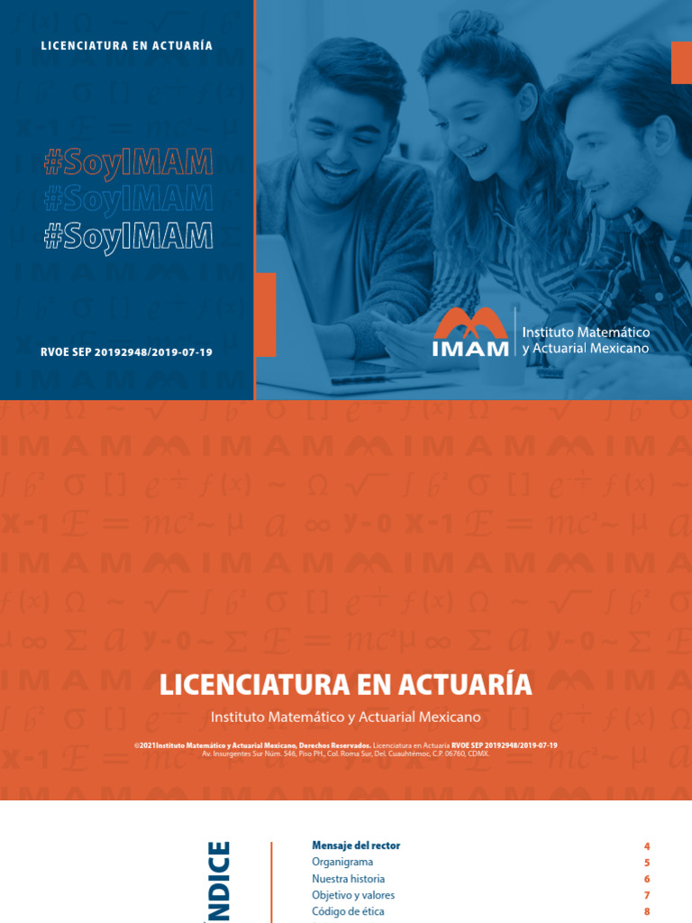 IMAM Actuaría | PDF | Actuario | Matemáticas