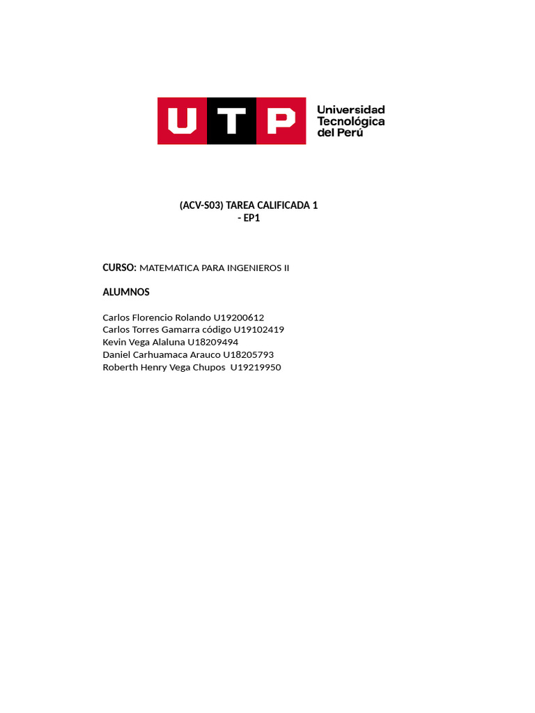 ACV S03 Tarea Calificada 1 EP1 | PDF