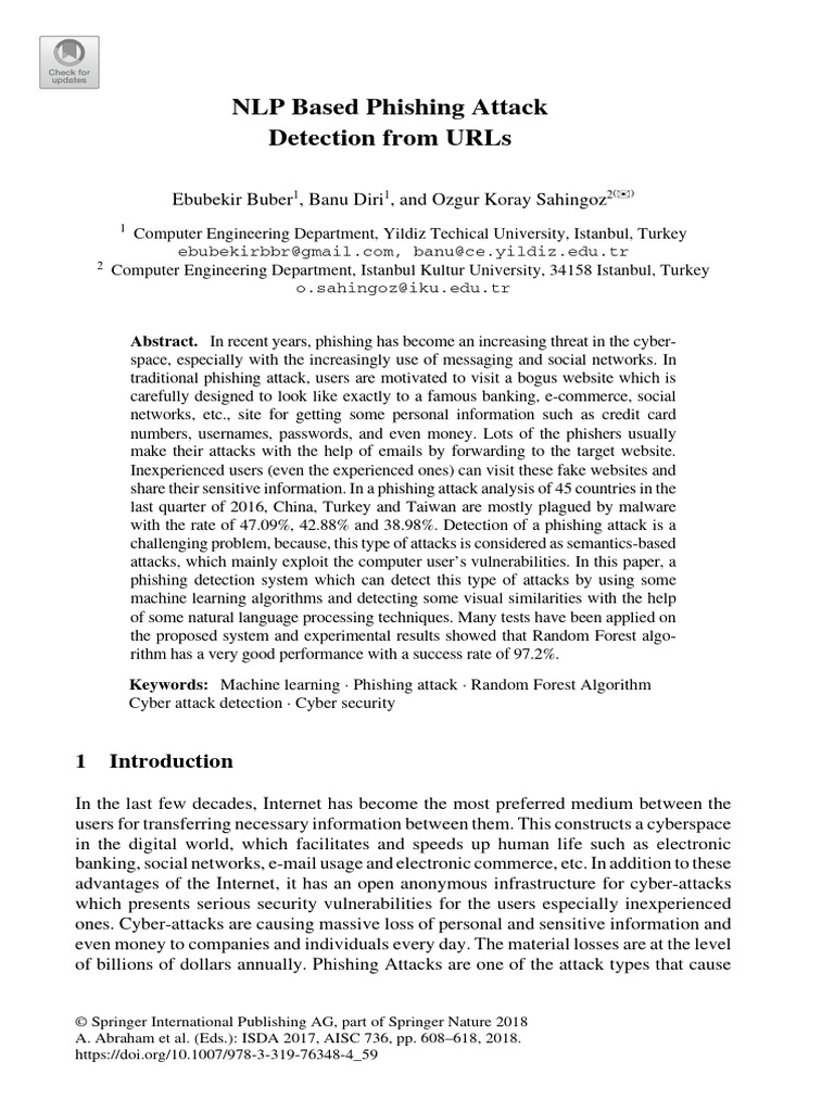 NLPBased Phishing Attack | PDF | Phishing | Domain Name