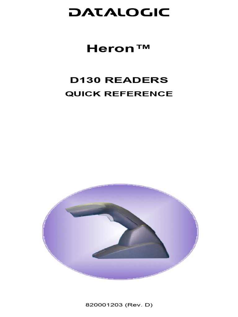 ZADC Datalogic Heron D130 QR Eng 820001203d Manual | PDF | Computer Keyboard | Usb