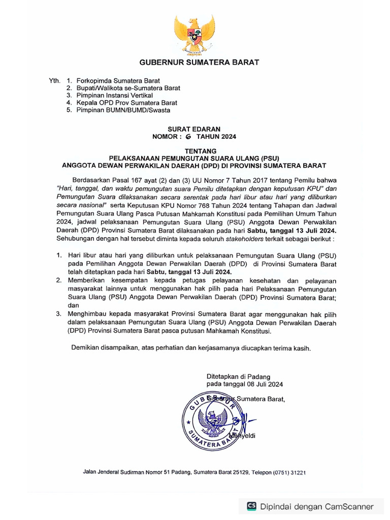 Surat Edaran Nomor 6 Tahun 2024 | PDF Surat Edaran Nomor 6 Tahun 2024 | PDF