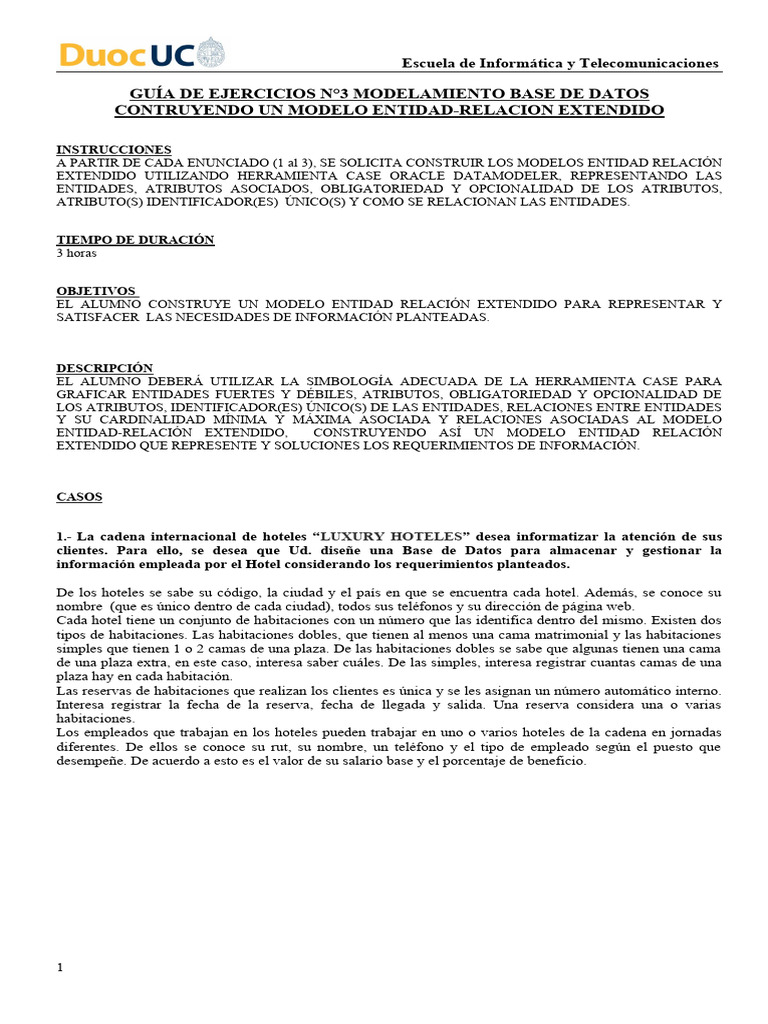 Guía de Modelamiento Construyendo Un Modelo Entidad-Relación Extendido ...