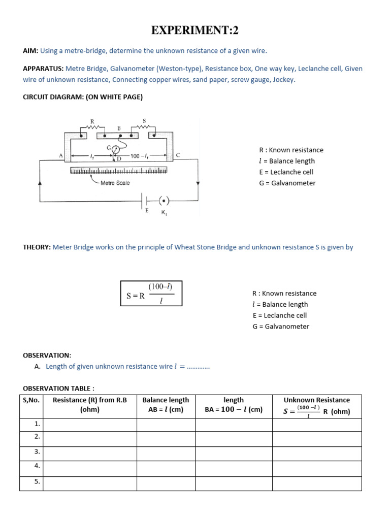 Experiment 2 | PDF