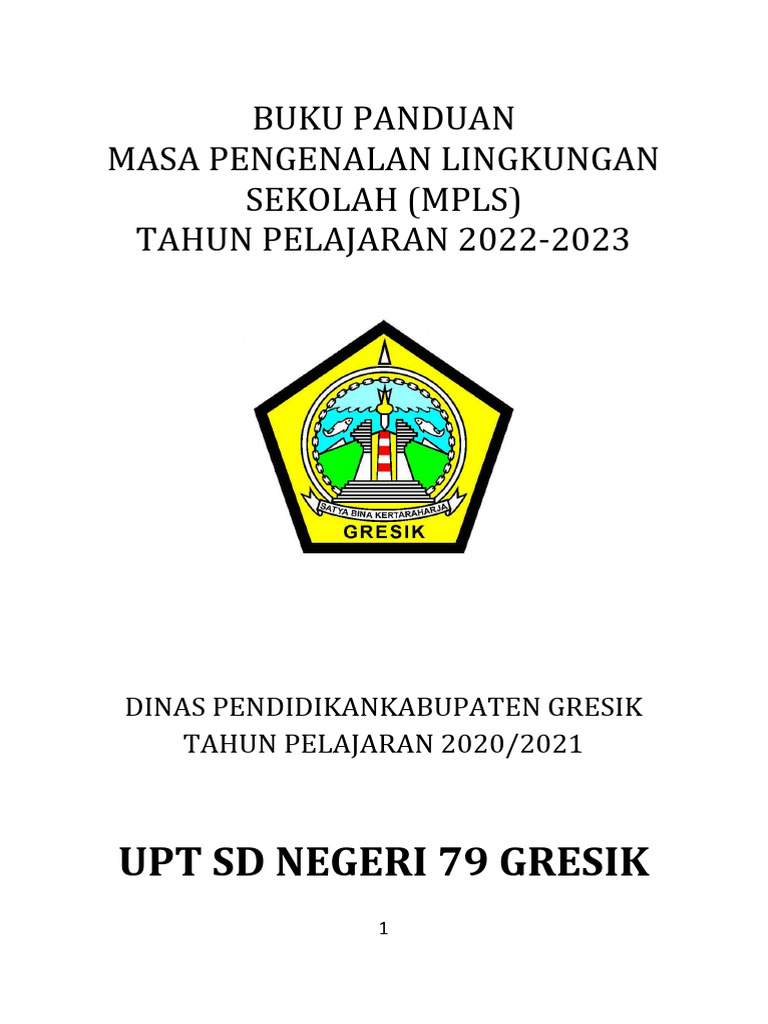BUKU PANDUAN MPLS UPT SD Negeri 79 Gresik | PDF
