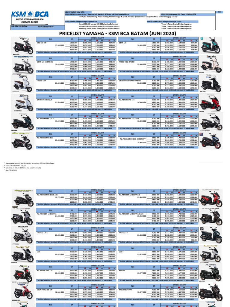 PL KSM Bca Yamaha s15 Juli 2024 DP 10% | PDF