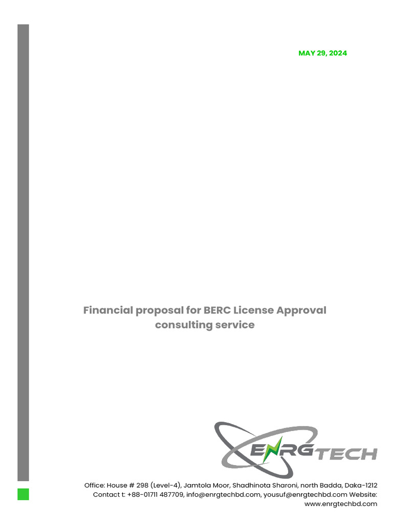 FINANCIAL - PROPOSAL - FOR - BERC - LICENSE 01 June 24 | PDF ...