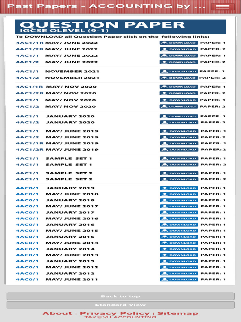 Past Papers - Accounting by Tak | PDF