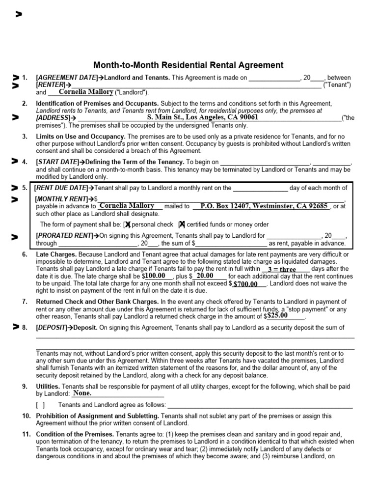 !!!rent Agree Cornelia | PDF | Leasehold Estate | Landlord