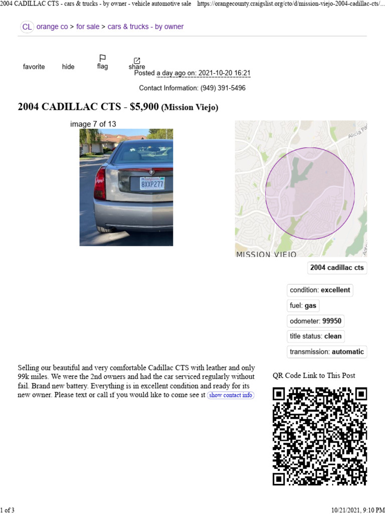 !cadillac $5900 MV (949) 391-5496 | PDF | Car | Automotive Industry