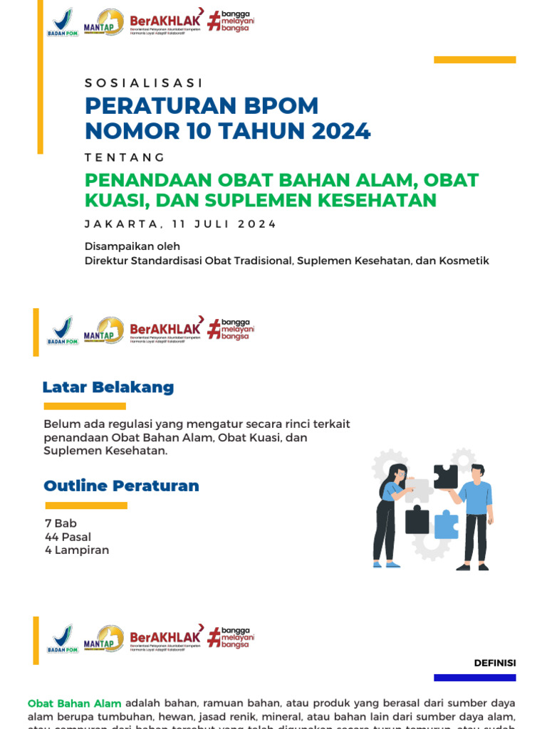 Sosialisasi PerBPOM 10-2024 Penandaan OBA OK SK 11 Juli 2024 | PDF ...