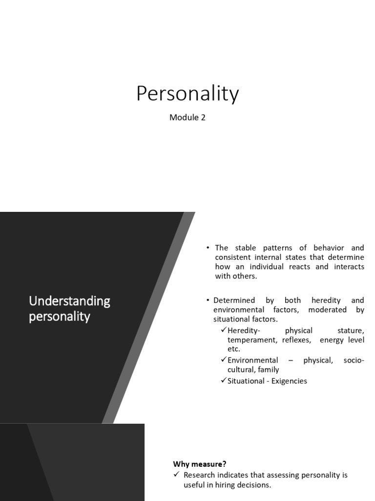 Module 2 Part 1 Personality | PDF | Dark Triad | Psychology