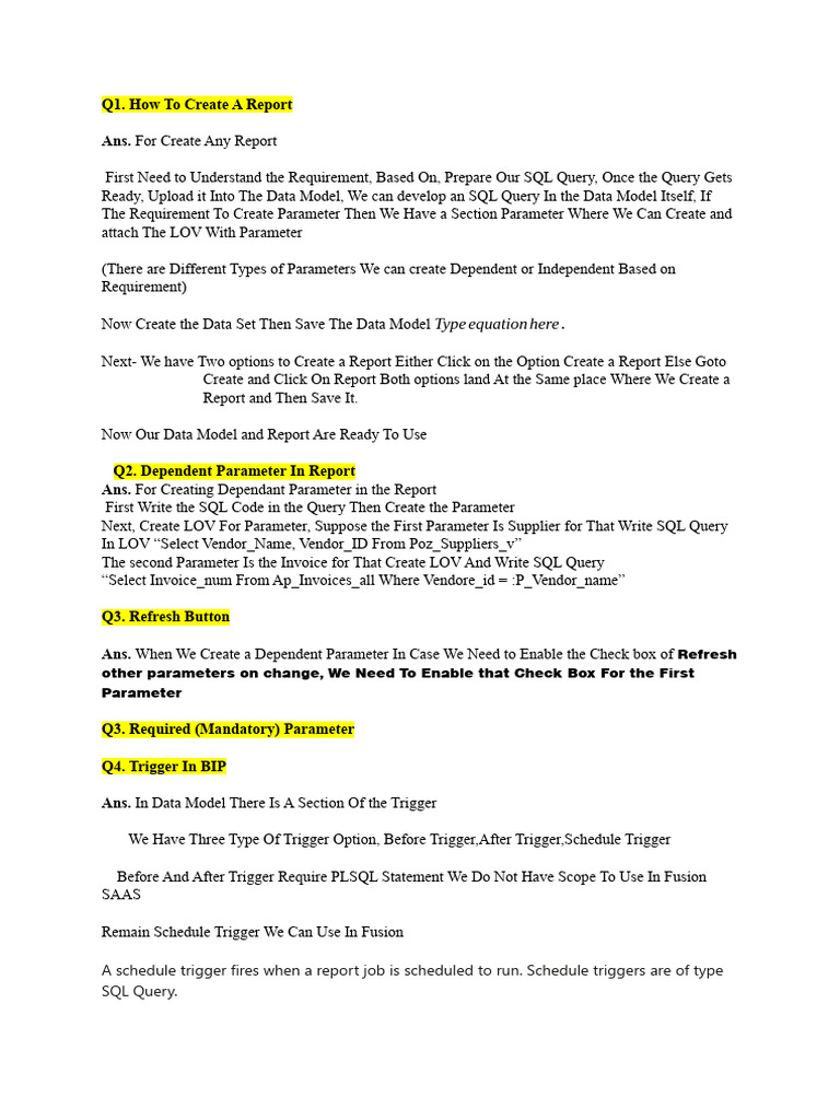 BI Publisher Reports | PDF | Sql | Computer File