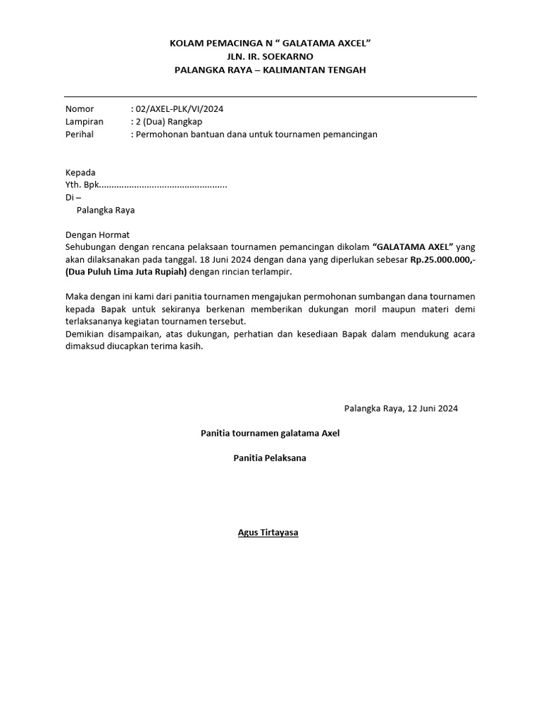 Proposal Kolam Pemacingan | PDF