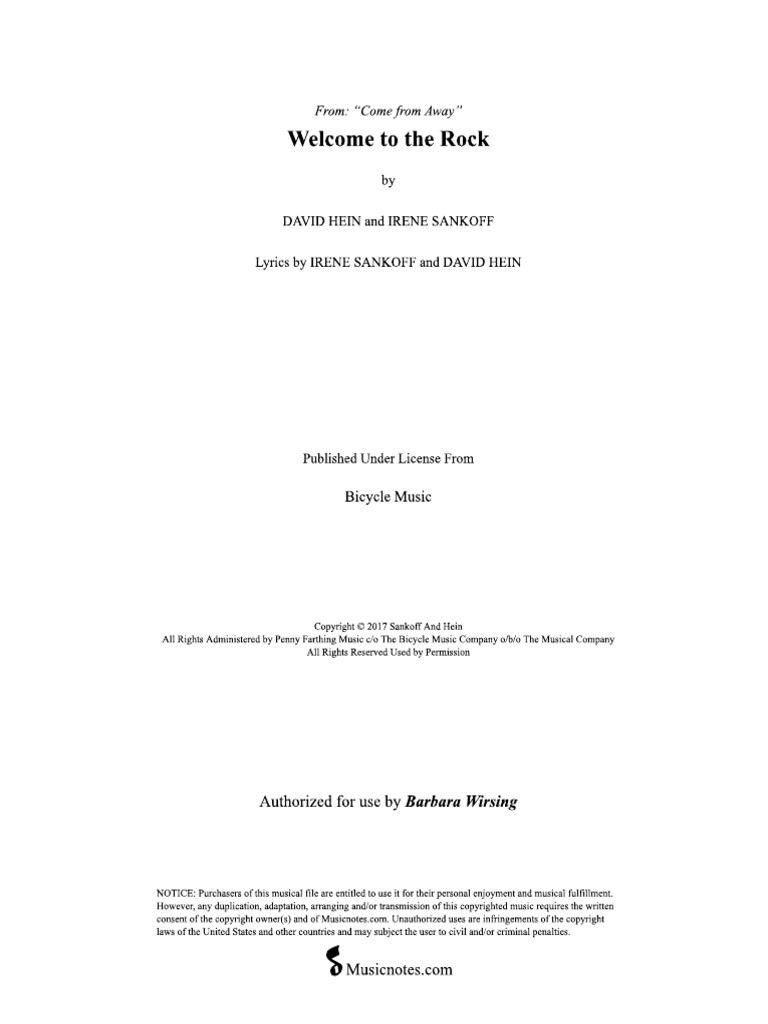 Welcome To The Rock | PDF