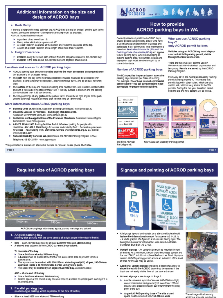 ACROD Bay Design Brochure | PDF