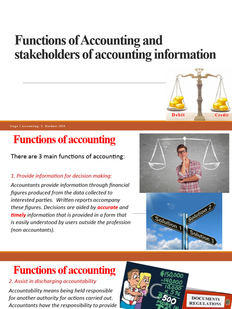 Functions and Stakeholders of Accounting | PDF | Stocks | Accounting
