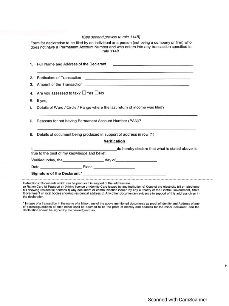 Form 60 - 1 | PDF