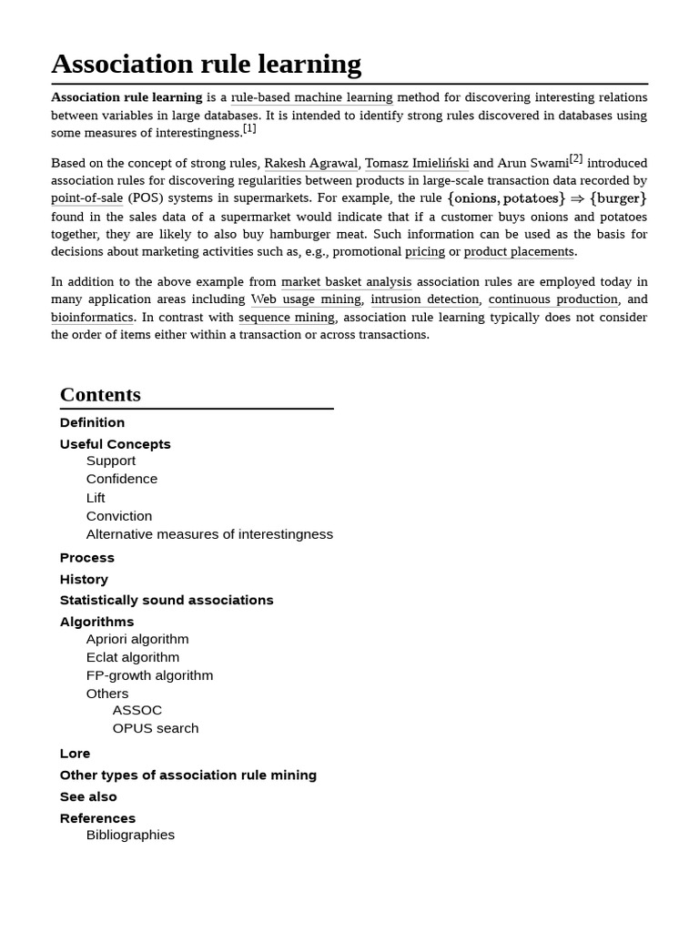 Understanding Association Rule Learning | PDF | Information Retrieval ...