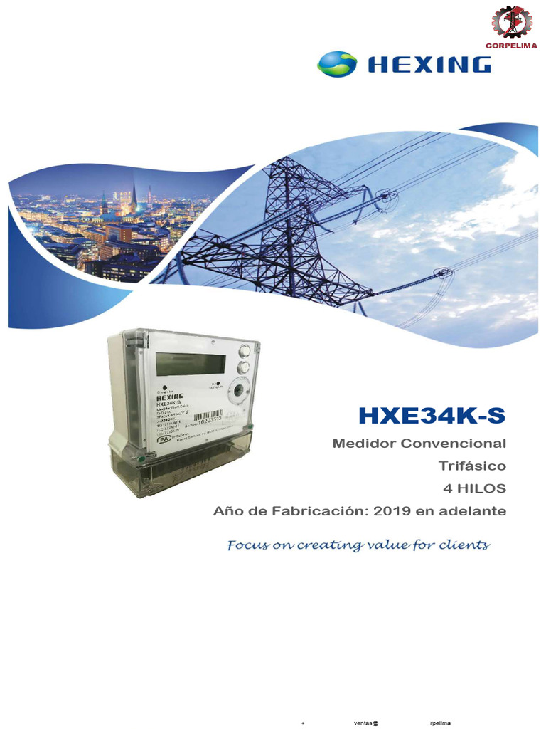 Medidor Trifásico Hexing HXE34K-S | PDF | Diodo emisor de luz ...