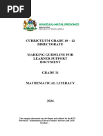 2025 Maths Lit GRD 12 Term 2 Assignment Memo | PDF